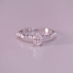 1.00 Karat Sarin Oval Tektaş Pırlanta Yüzük | DVS Diamonds